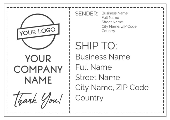 Company Business Shipping Label Template Design | PosterMyWall