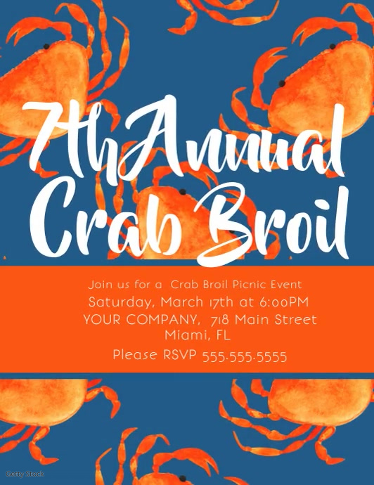 Copy of Company Crab Broil Picnic Event Flyer | PosterMyWall