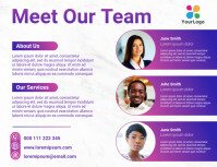 Plantilla de meet the team template design | PosterMyWall