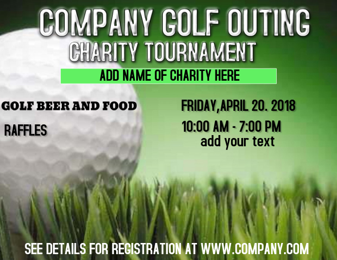 COMPANY GOLF OUTING GOLF GOLF CHARITY OUTING Template | PosterMyWall