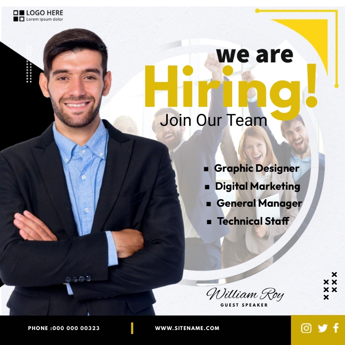 Company Hiring Design Template | PosterMyWall