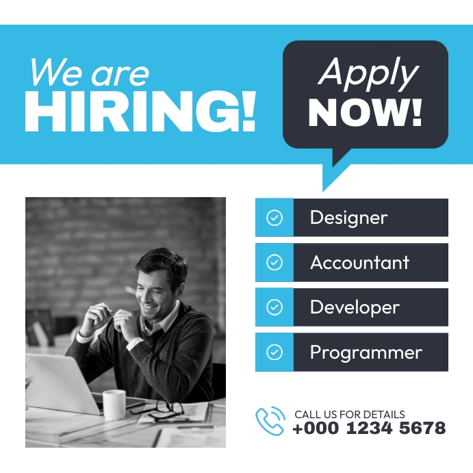 Company Hiring Template | PosterMyWall
