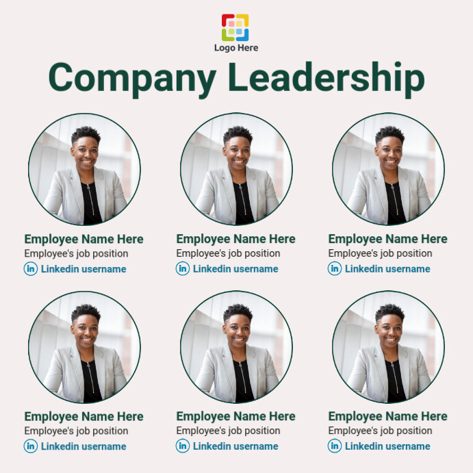 COMPANY LEADERSHIP TEAM Template | PosterMyWall