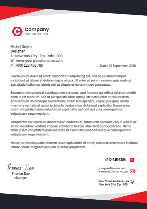 Company Letter Template | PosterMyWall