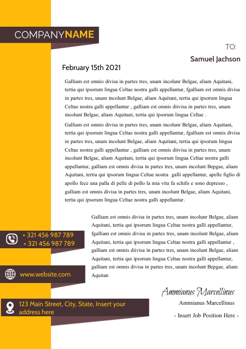 Copy of company letterhead sample template for office | PosterMyWall