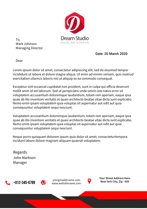 Company Letterheads Template | PosterMyWall