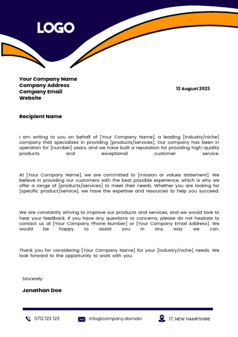 Company Official Letterhead Template | PosterMyWall