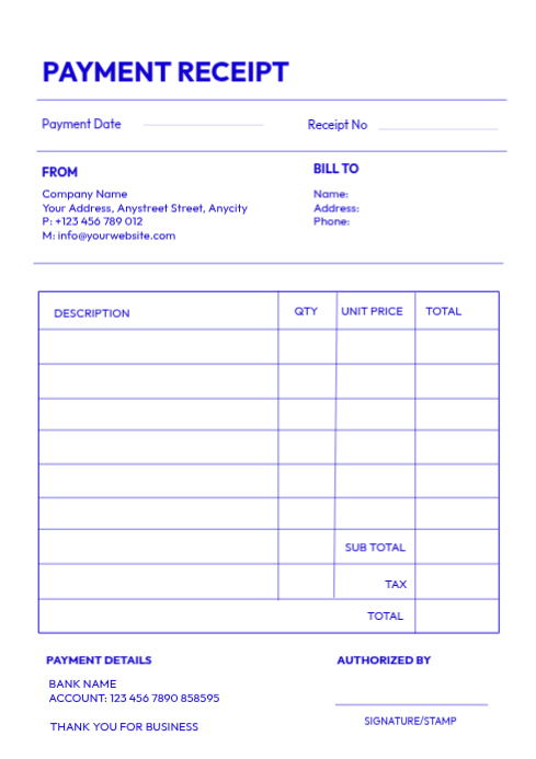 Company payment receipt Template | PosterMyWall