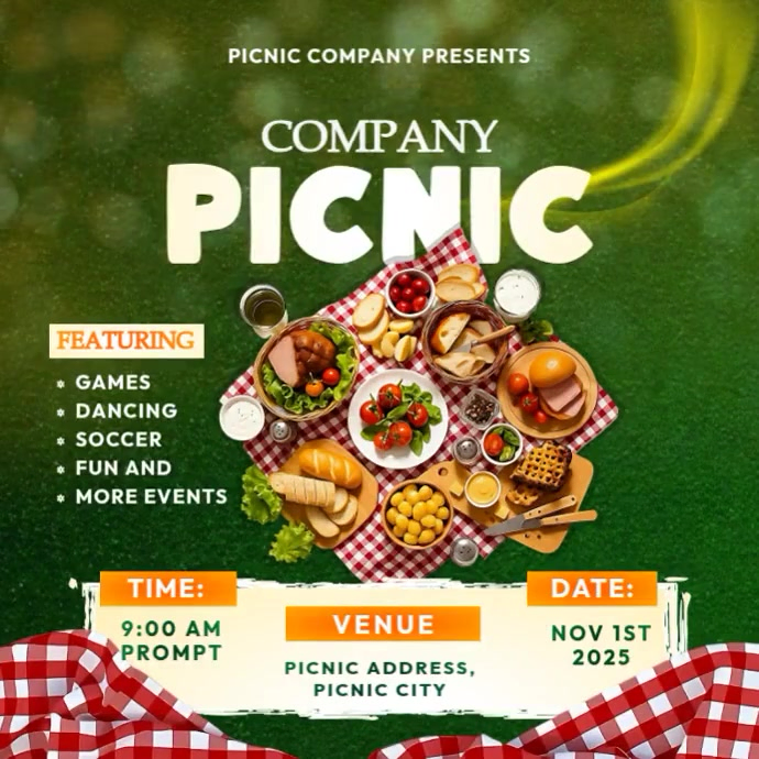 Company Picnic Video Template Instagram Post | PosterMyWall