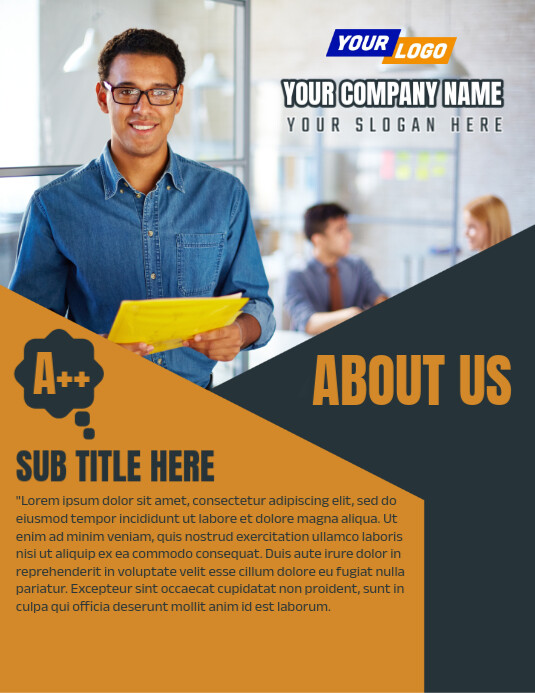 Company Profile Cover Page Template | PosterMyWall