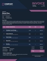 Red Design Sales Invoice Template | PosterMyWall