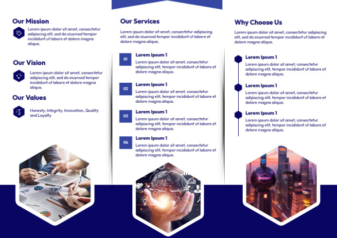 Company Trifold brochure design Template | PosterMyWall