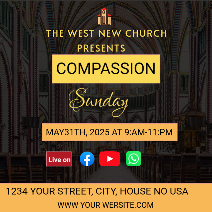 COMPASSION SUNDAY FLYER TEMPLATE | PosterMyWall