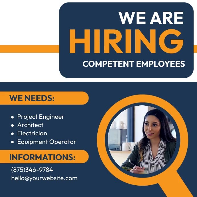 Plantilla de Competent Employees Hiring | PosterMyWall