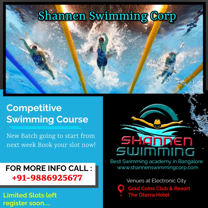 Competitive Shannen Swimming corp Template | PosterMyWall