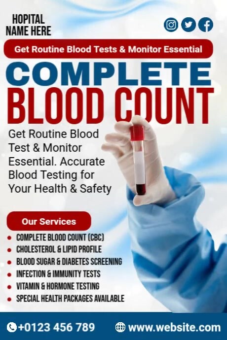 Complete Blood Count Template | PosterMyWall