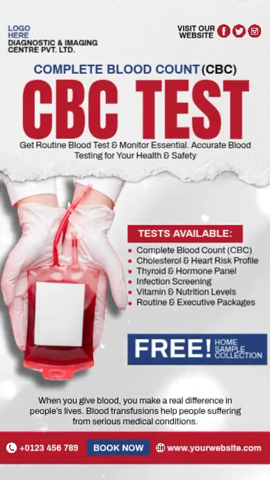 Plantilla de Complete Blood Count | PosterMyWall