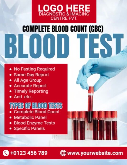 Complete Blood Test Template | PosterMyWall