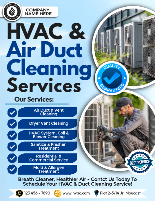 Complete HVAC & Air Duct Care Template | PosterMyWall
