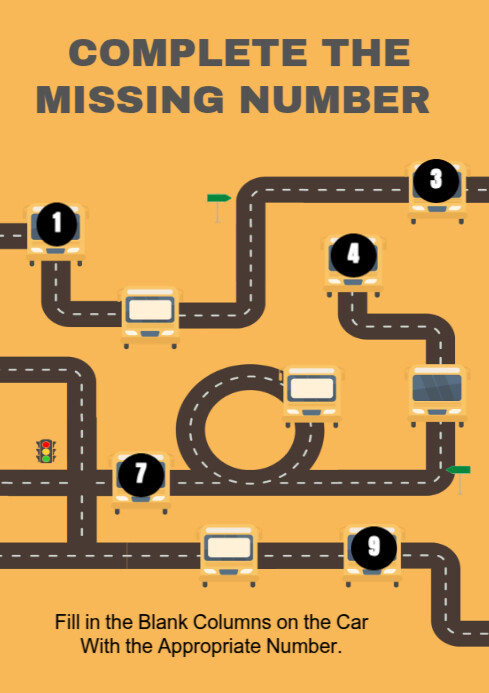 Complete the missing number kids workbook design assignment Template ...