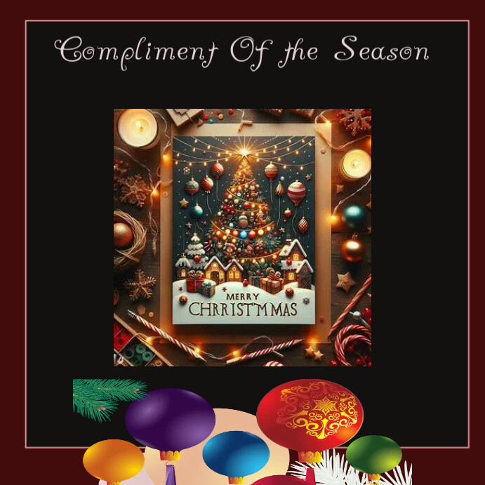 Compliment of the Season Card Template | PosterMyWall