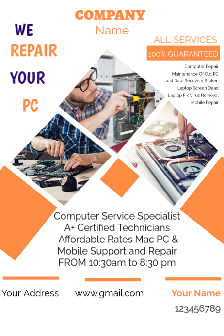 Copy of Computer and Laptop Repair Poster | PosterMyWall