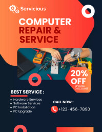 Computer service flyer Template | PosterMyWall