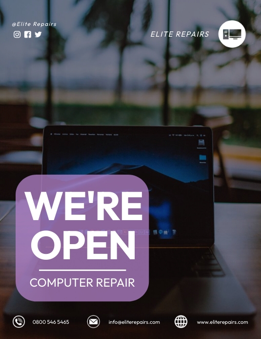 Computer repair flyer Template | PosterMyWall