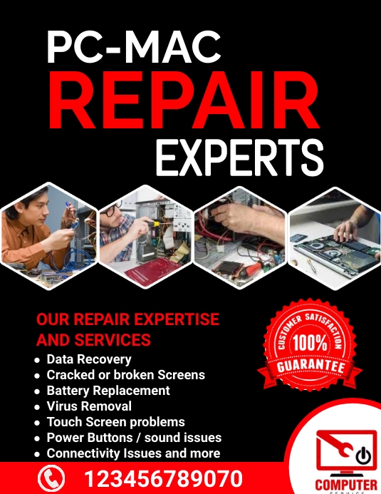 computer repair flyer Template | PosterMyWall