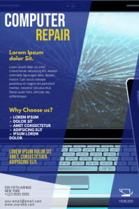 Computer repair business flyer template | PosterMyWall