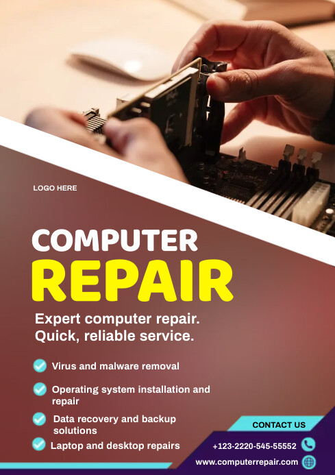Computer Repair Flyer Template | PosterMyWall