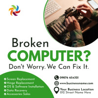 computer repair poster template | PosterMyWall