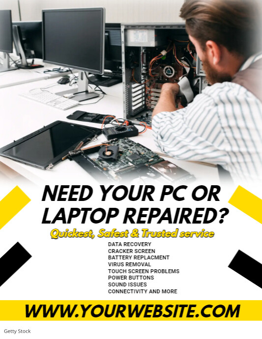 computer repair logo Template | PosterMyWall