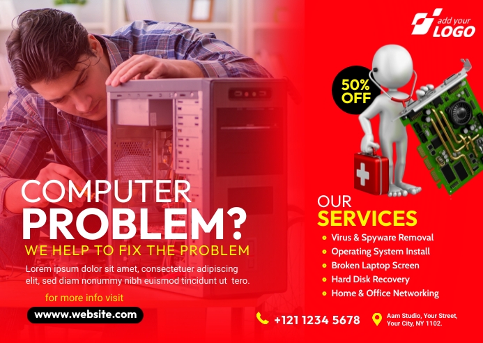 Copy of Computer Repair Service Ad | PosterMyWall