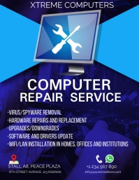 COMPUTER SERVICE Template | PosterMyWall