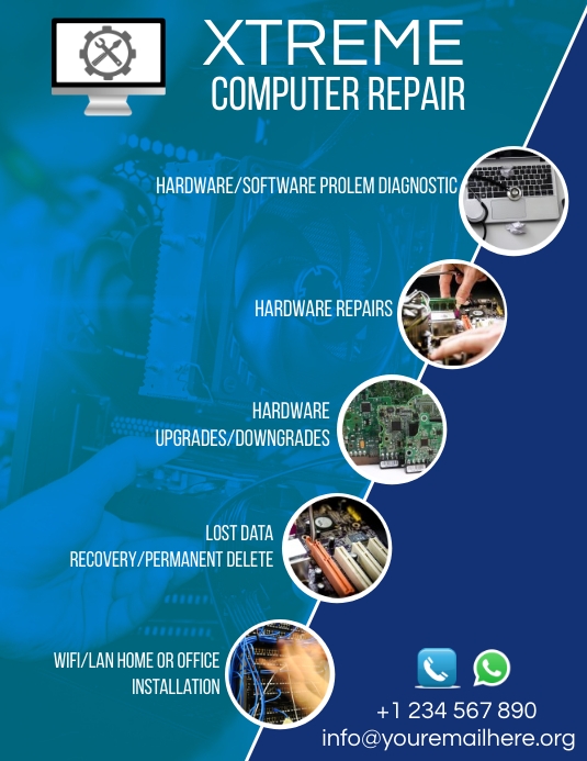 Layanan Perbaikan Komputer Templat | PosterMyWall