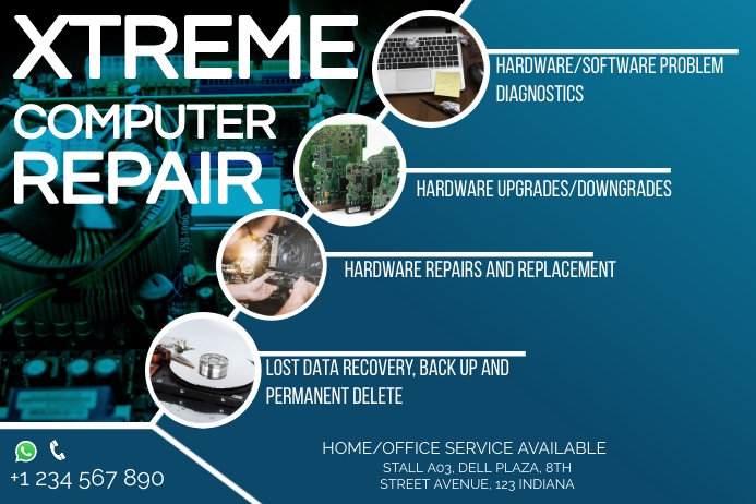 computer repair service Template | PosterMyWall