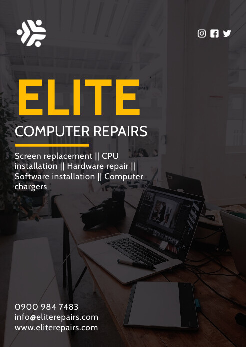 Computer repair services Template | PosterMyWall