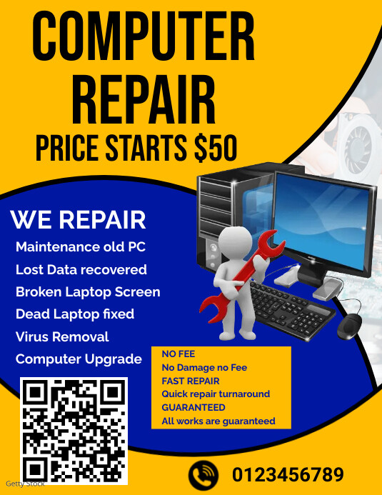 computer repair services Template | PosterMyWall