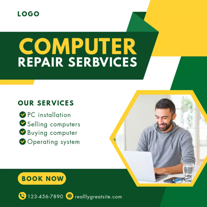 COMPUTER REPAIR SERVICES TEMPLATE | PosterMyWall