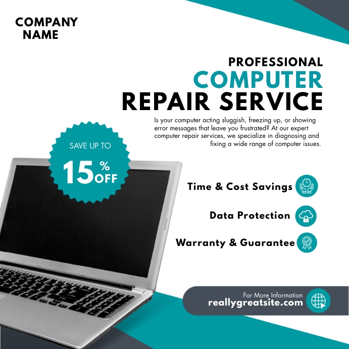 COMPUTER REPAIR SERVICES TEMPLATE | PosterMyWall