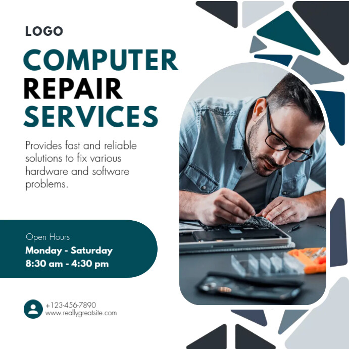 Modèle COMPUTER REPAIR SERVICES TEMPLATE | PosterMyWall