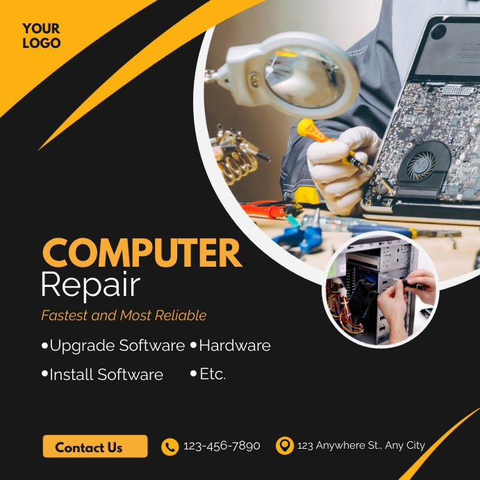 COMPUTER REPAIR SERVICES TEMPLATE | PosterMyWall