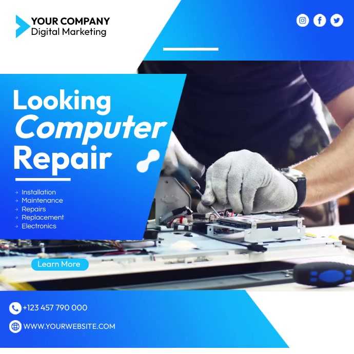 Computer Repair Shop Template | PosterMyWall