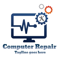 Computer repair shop logo, company logo (2) Template | PosterMyWall