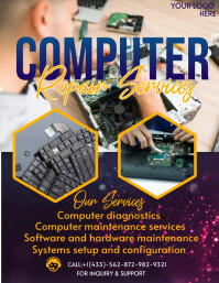 Computer service flyer Template | PosterMyWall