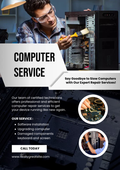 Plantilla de computer service flyer | PosterMyWall