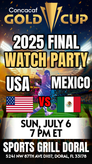 Concacaf Gold Cup 2025 Final Usa Vs Mexico Watch Party Instagram Story ...
