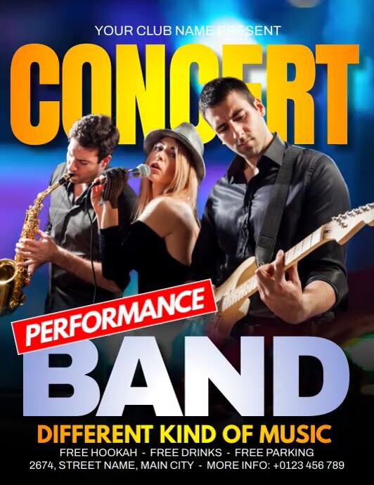Concert Ads เทมเพลต | PosterMyWall