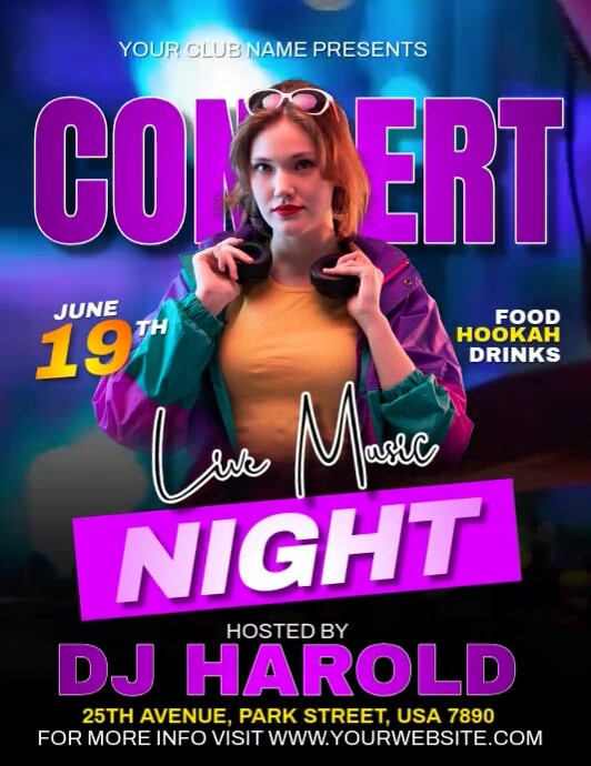 Concert Ads Templat | PosterMyWall